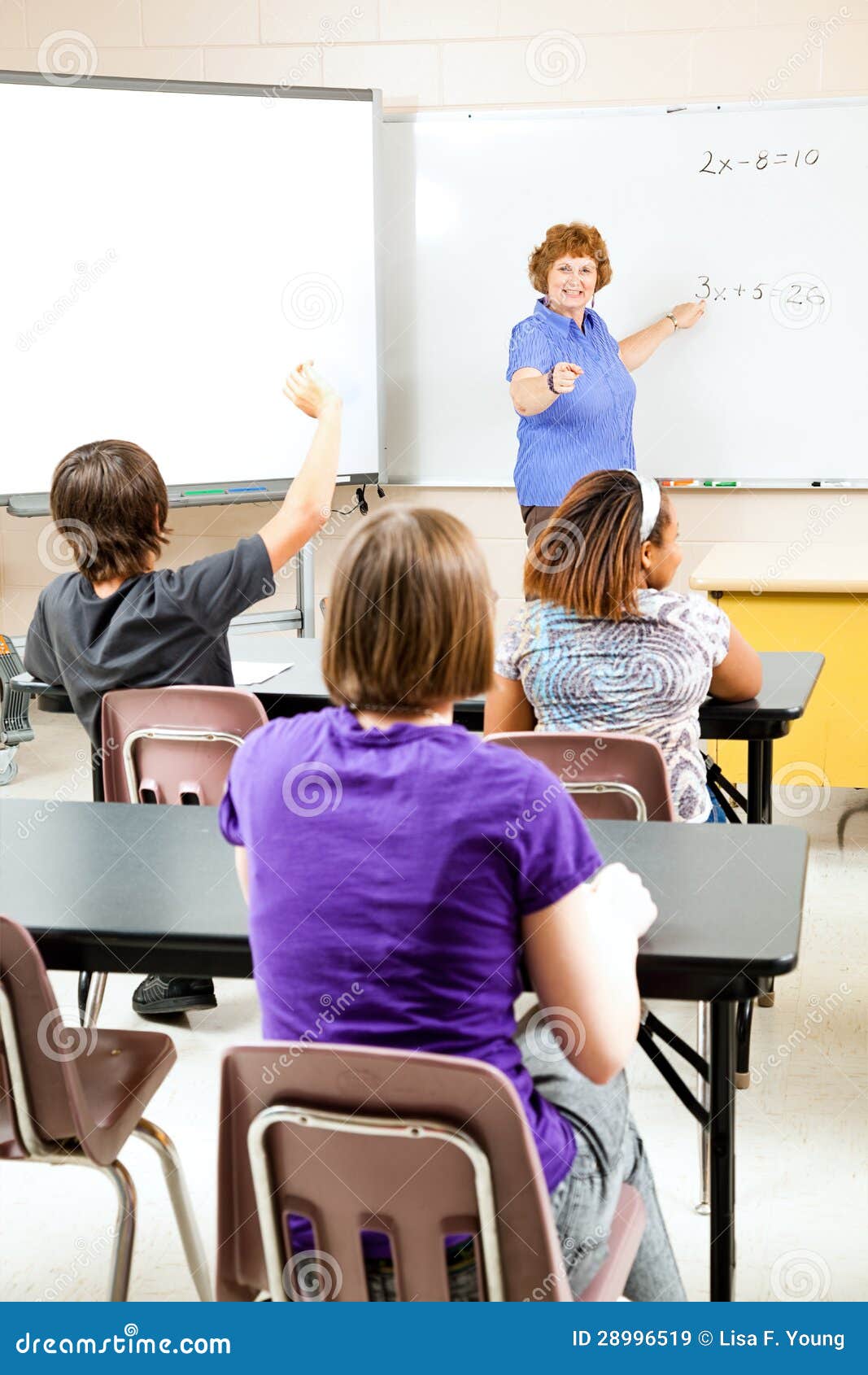 Teaching High School Algebra Stock Image - Image of chair, board: 28996519