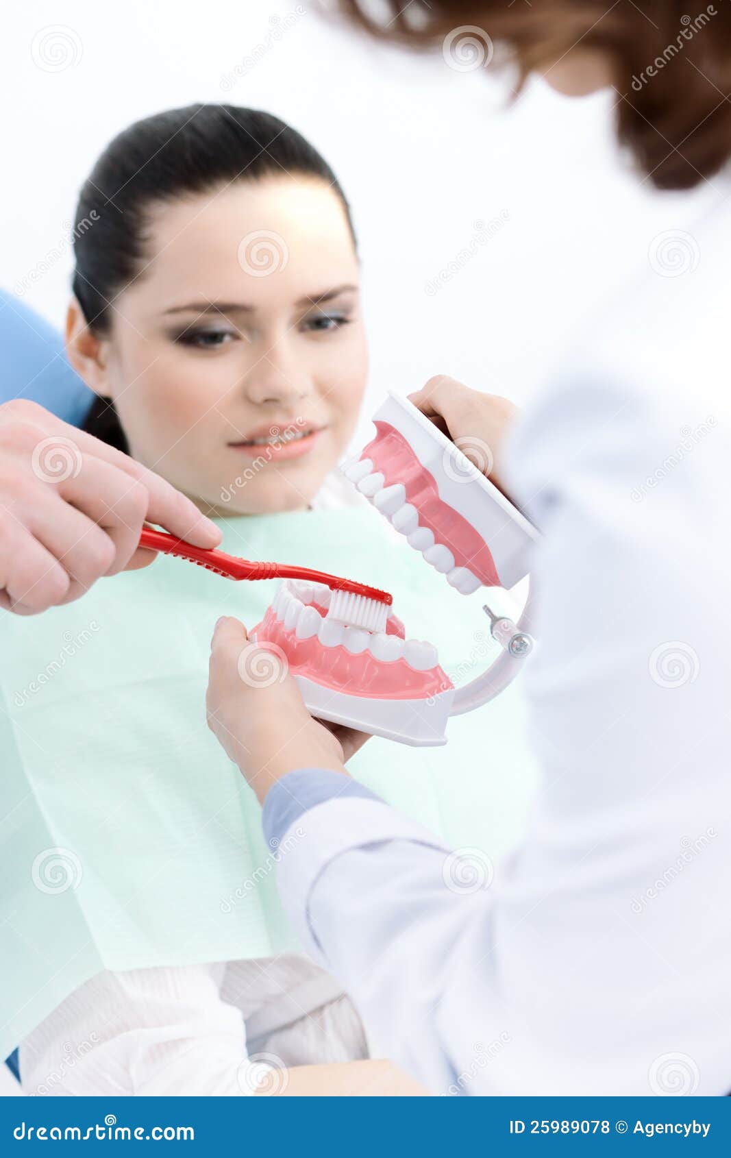 Teaching How To Clean Teeth Stock Photo - Image of chair, cute: 25989078