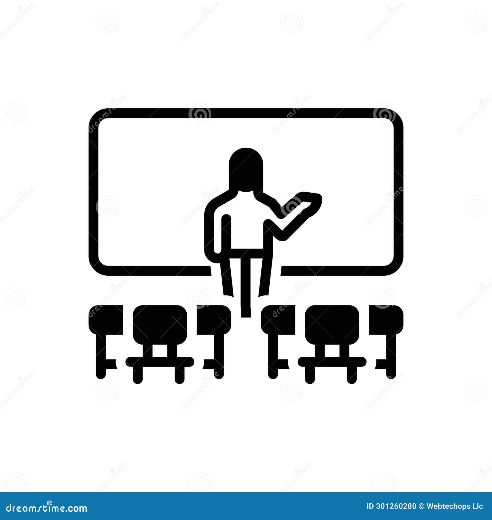 Black Solid Icon for Teaching, Classroom and Teacher Stock Vector ...