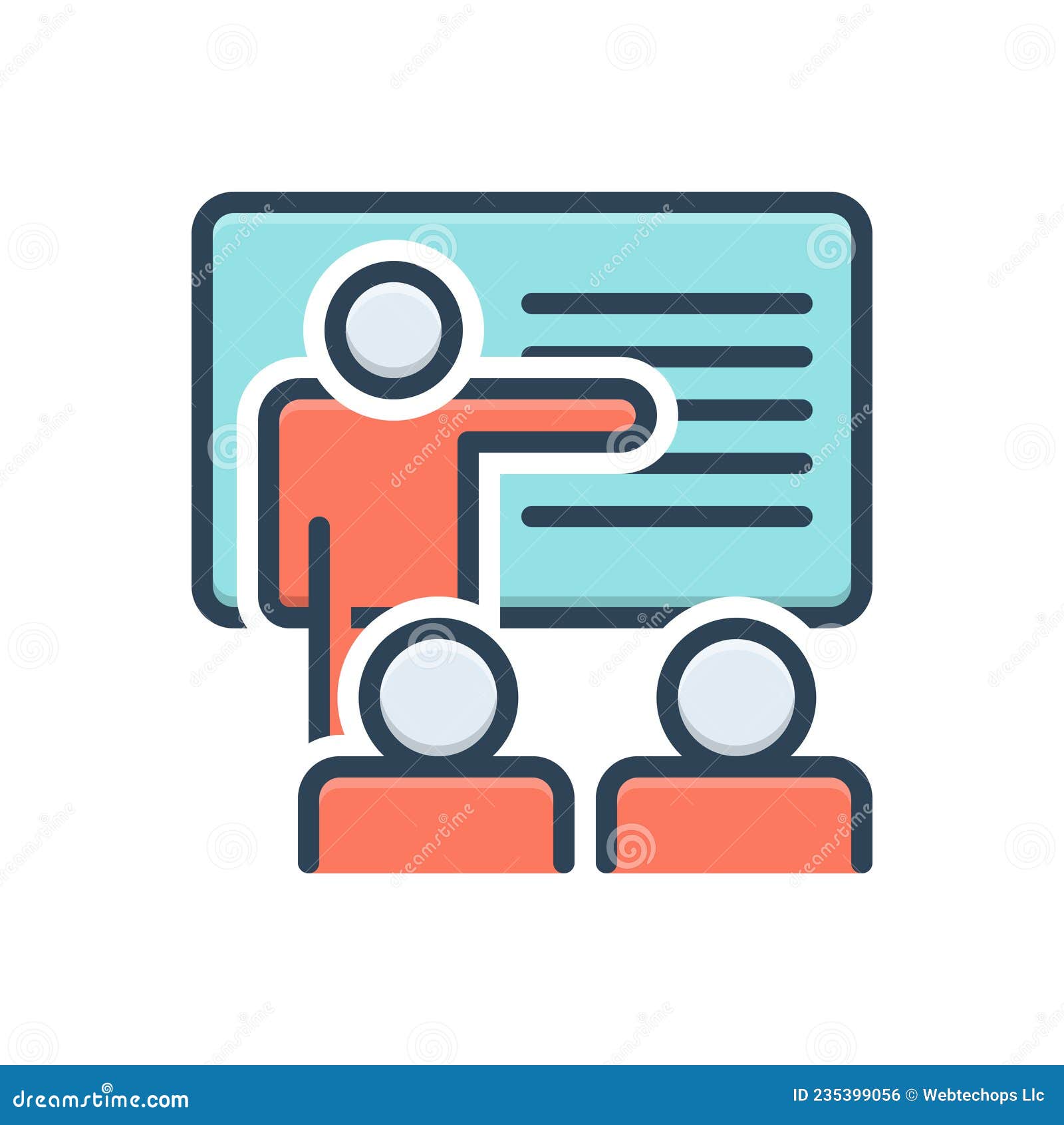 Color Illustration Icon for Teaching, Teach and Education Stock ...