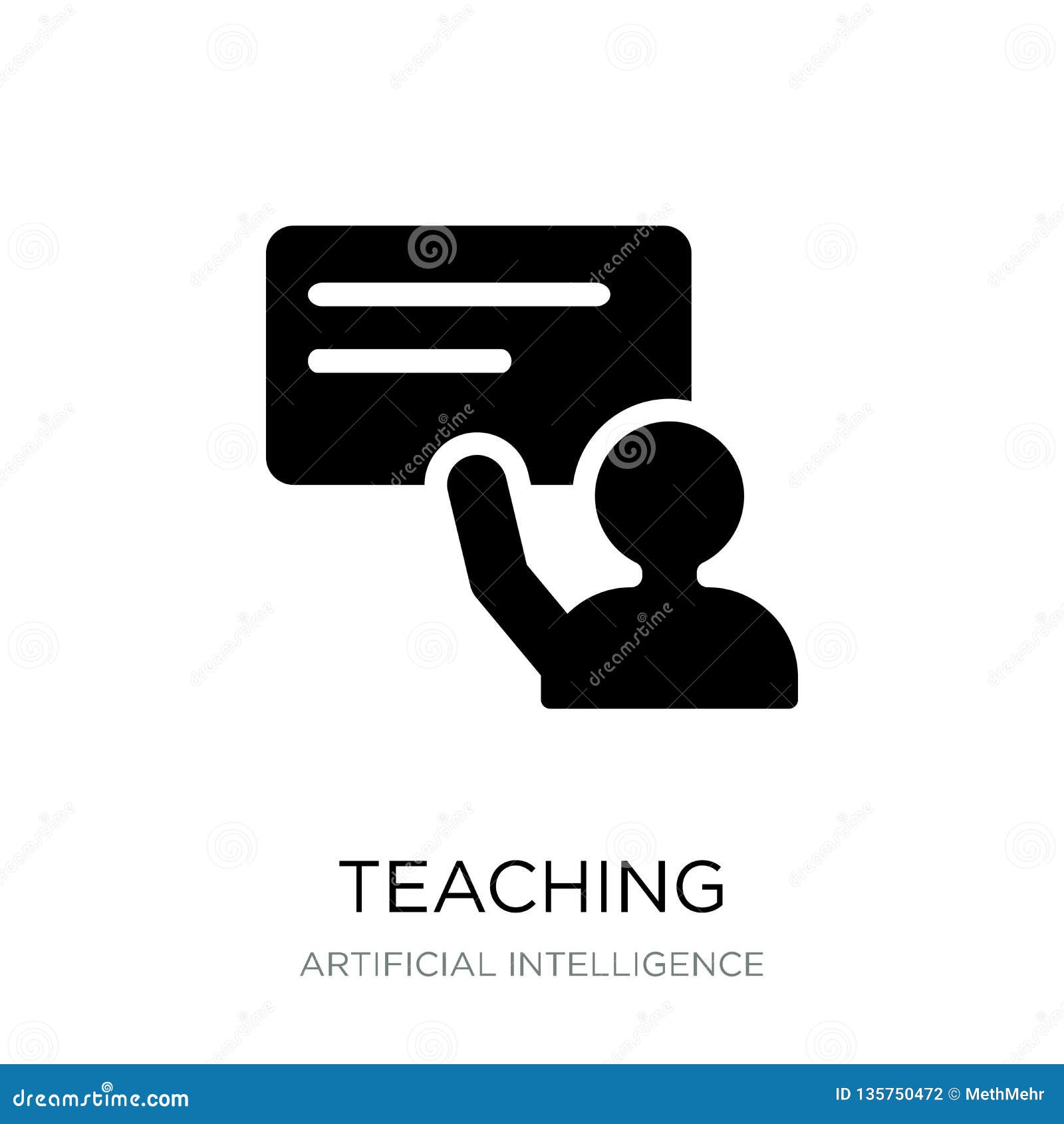 Teaching Icon Vector. Trendy Flat Teaching Icon From Artificial ...