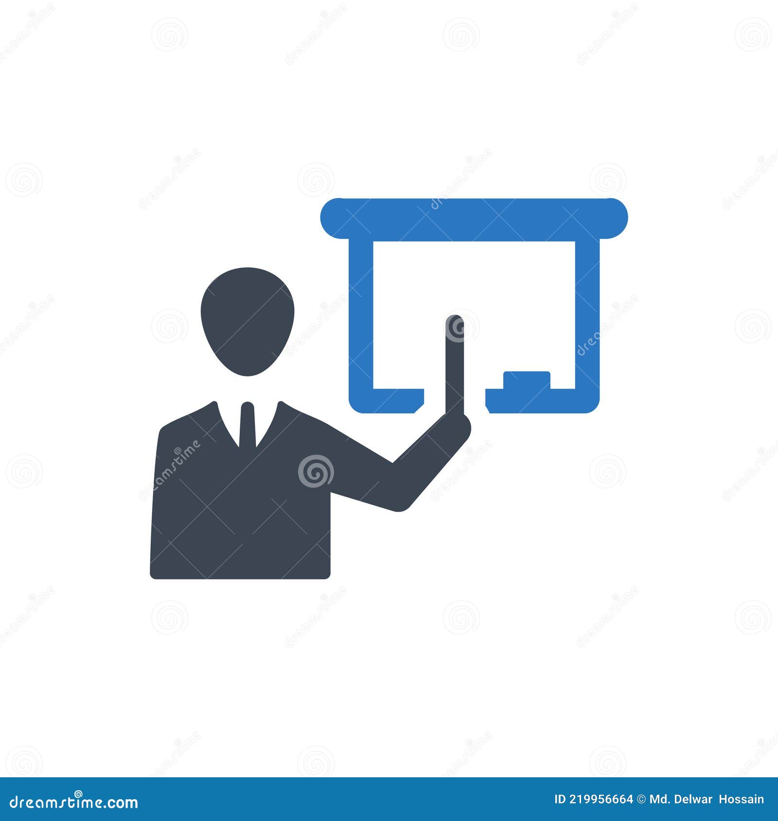 Teaching icon stock vector. Illustration of illustrations - 219956664