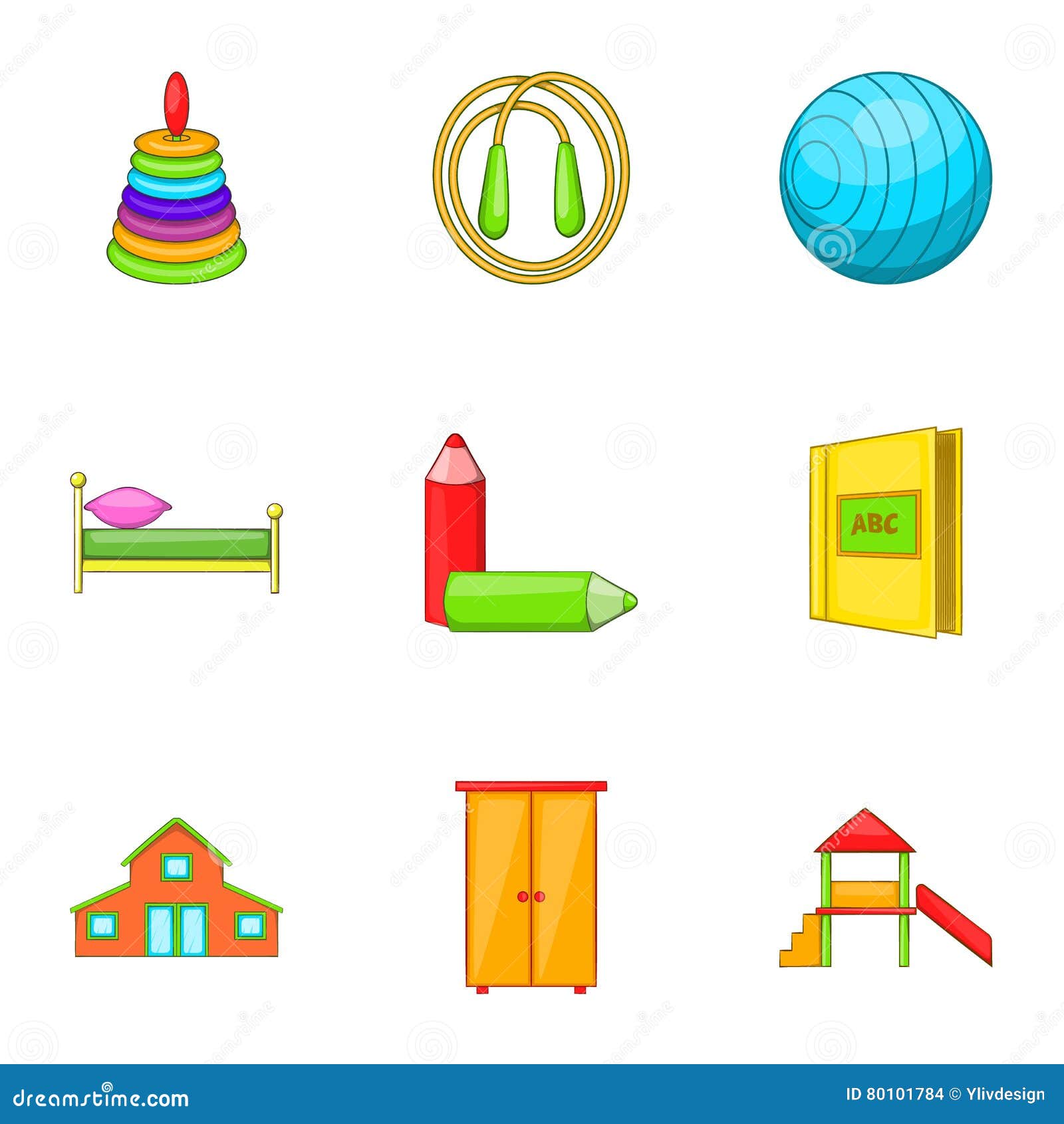 Teaching Icons Set, Cartoon Style Stock Vector - Illustration of ...