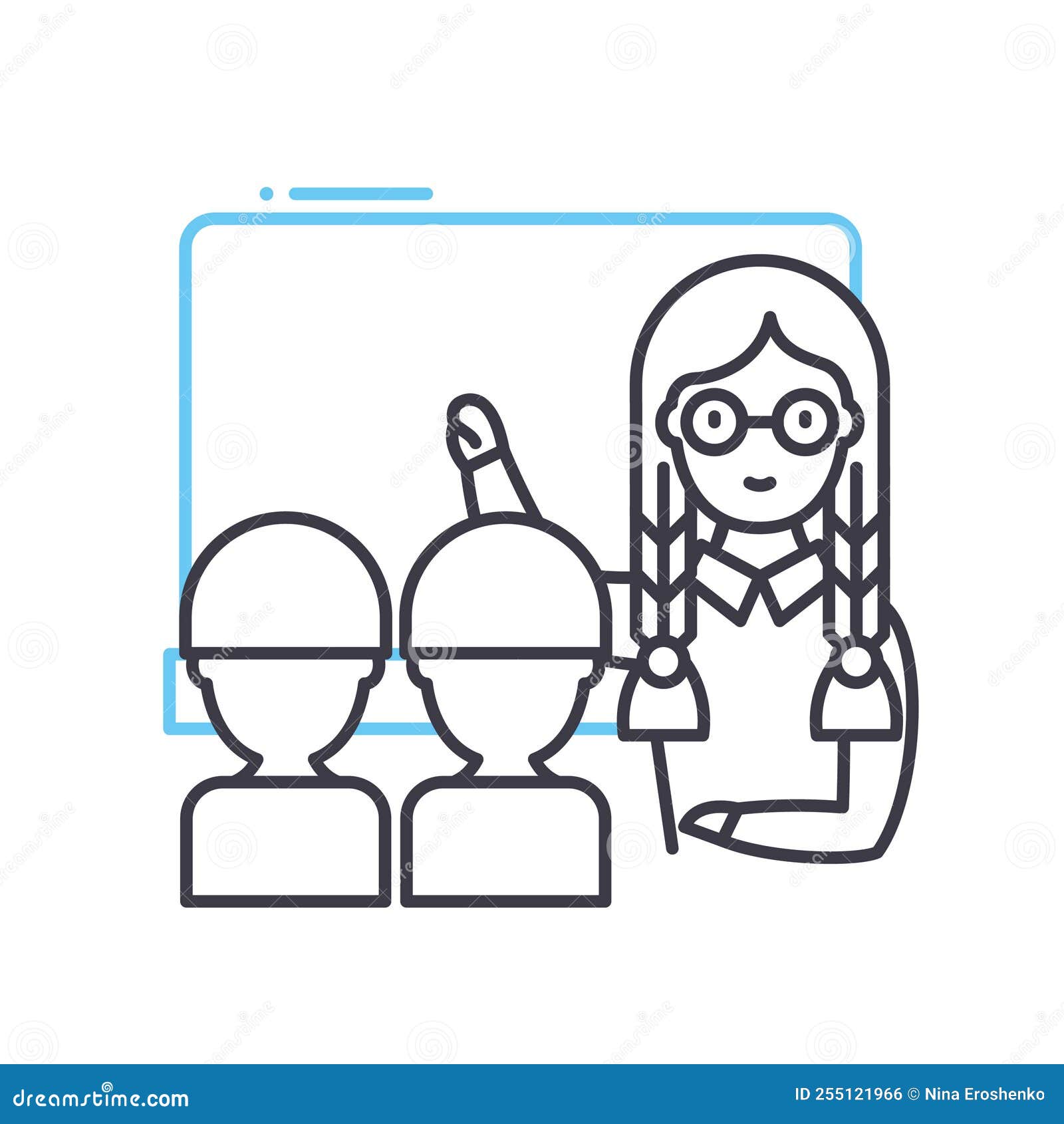 Teaching Line Icon, Outline Symbol, Vector Illustration, Concept Sign ...