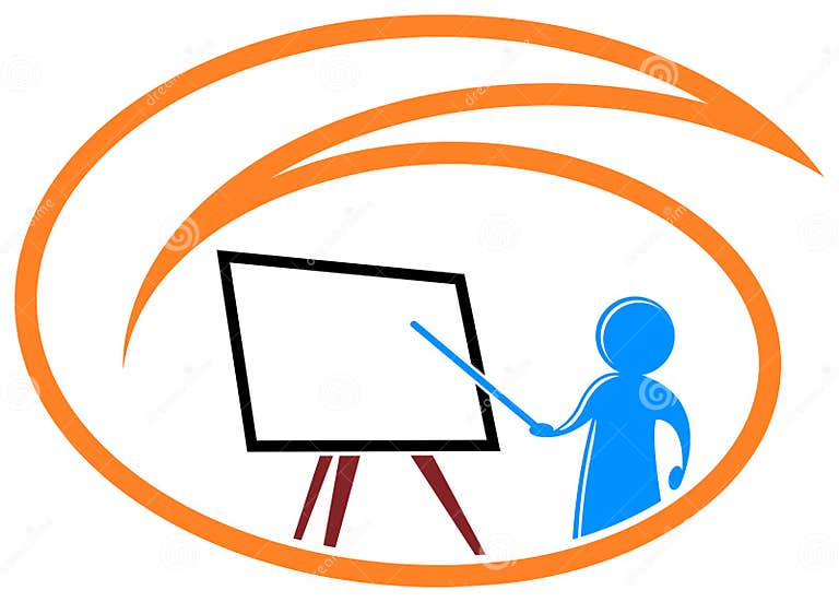 Teaching logo stock vector. Illustration of showing, educate - 21620661