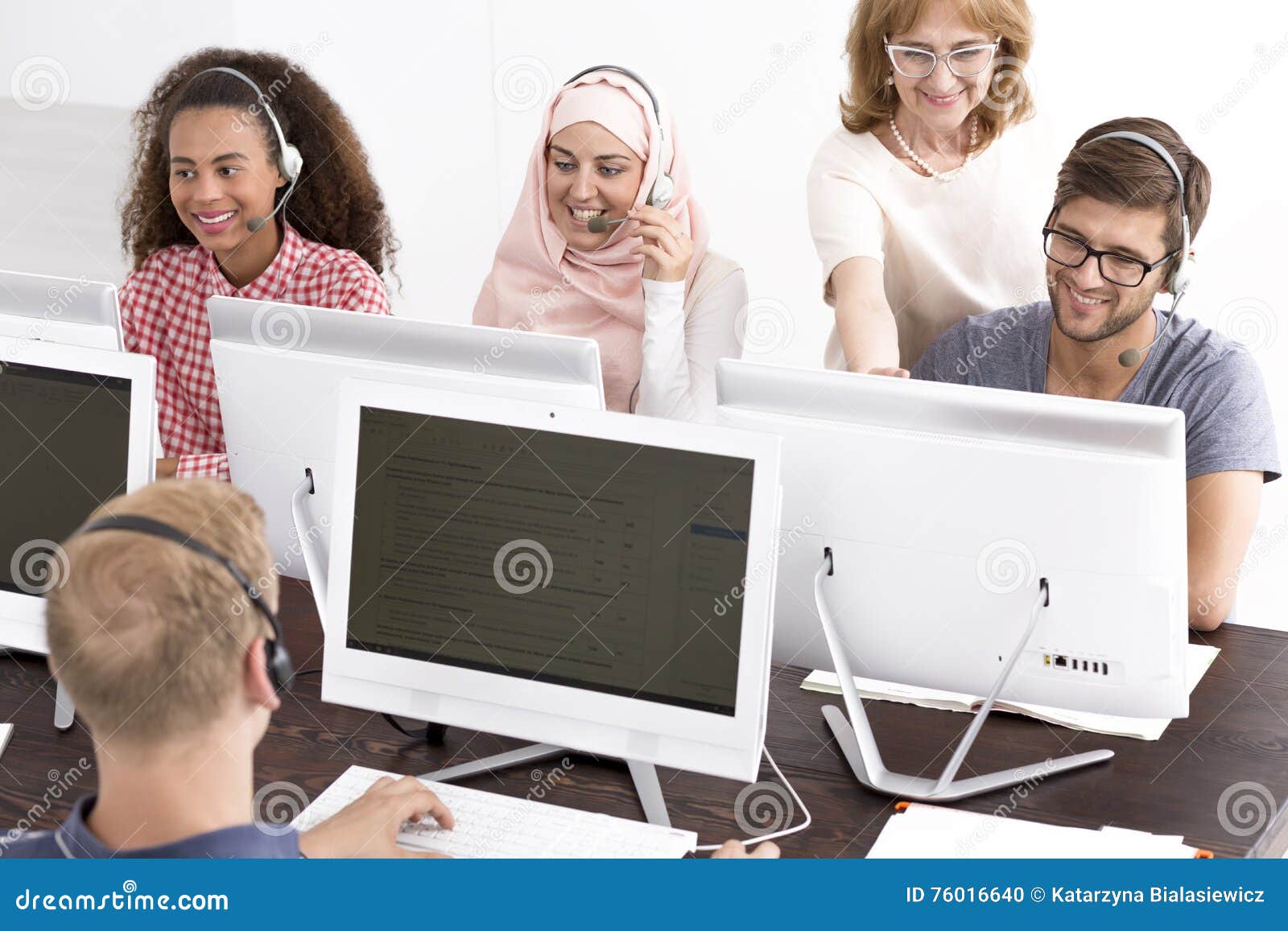 Teaching in Multicultural Classroom Stock Photo - Image of skills ...