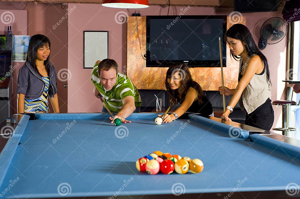 Teaching pool stock image. Image of explain, billiard - 9786865