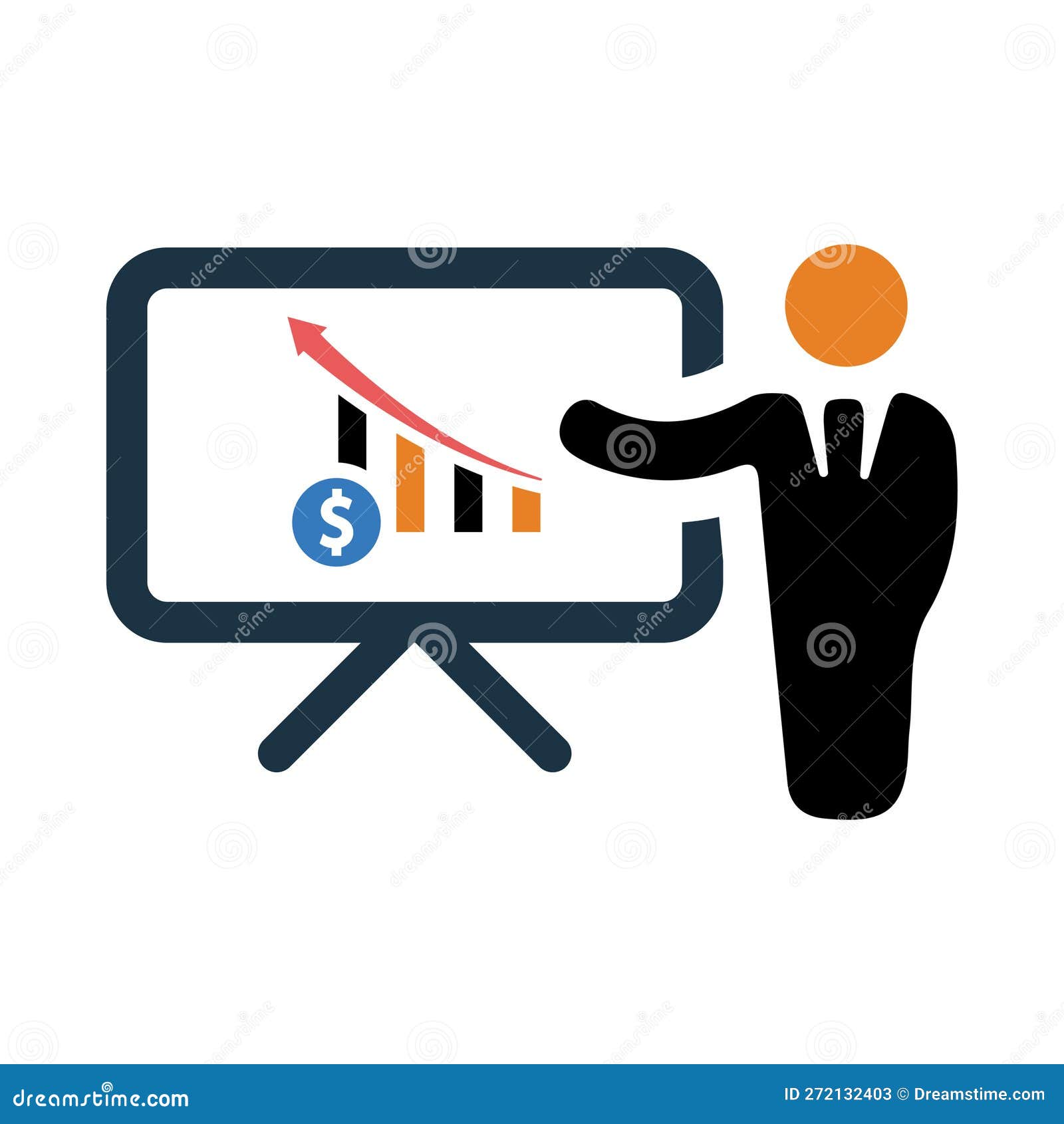 Teaching, Presentation, Grow Graph, Business Growth Presentation Icon ...