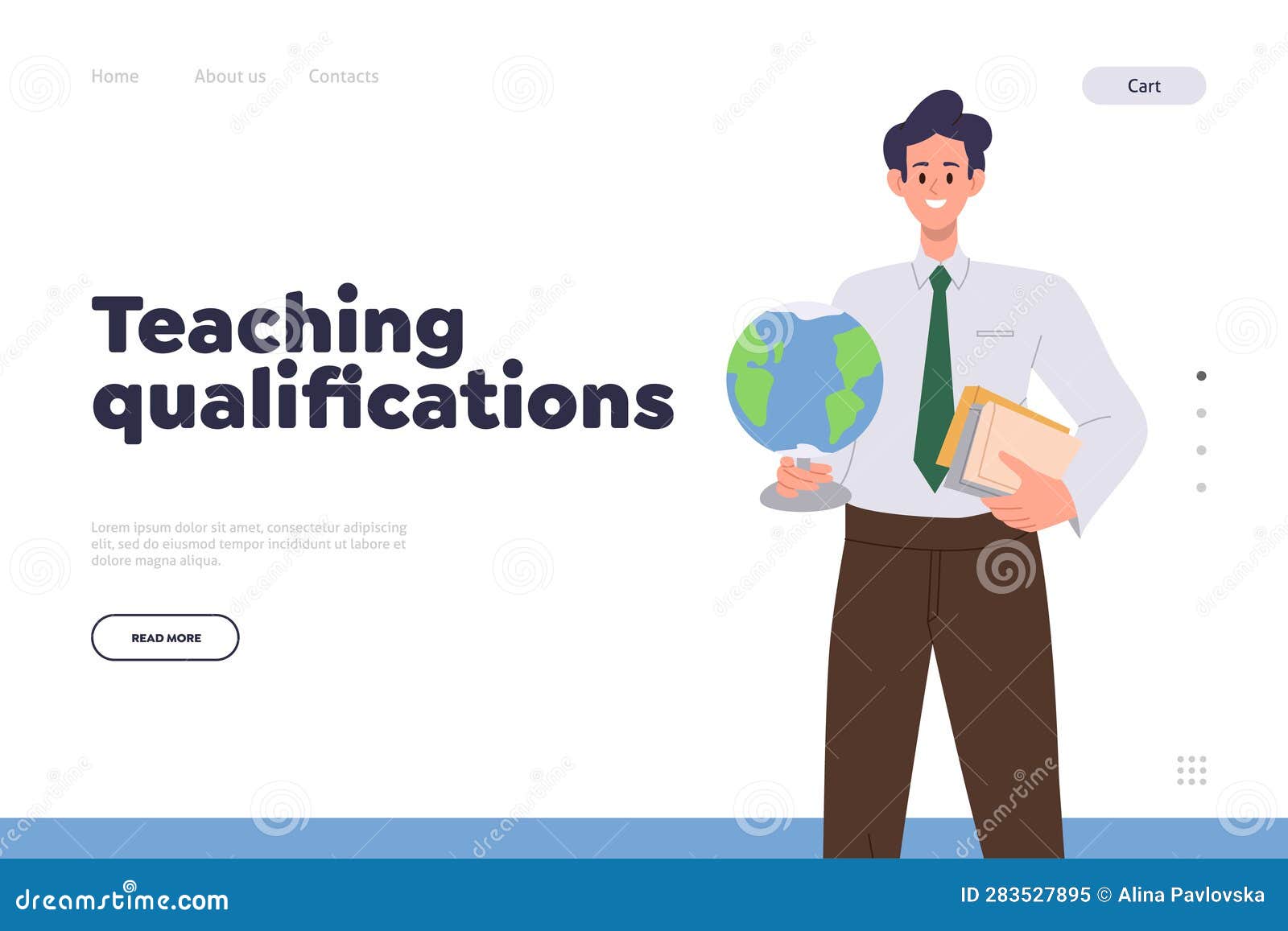 Teaching Qualifications Landing Page Design Website Template for ...
