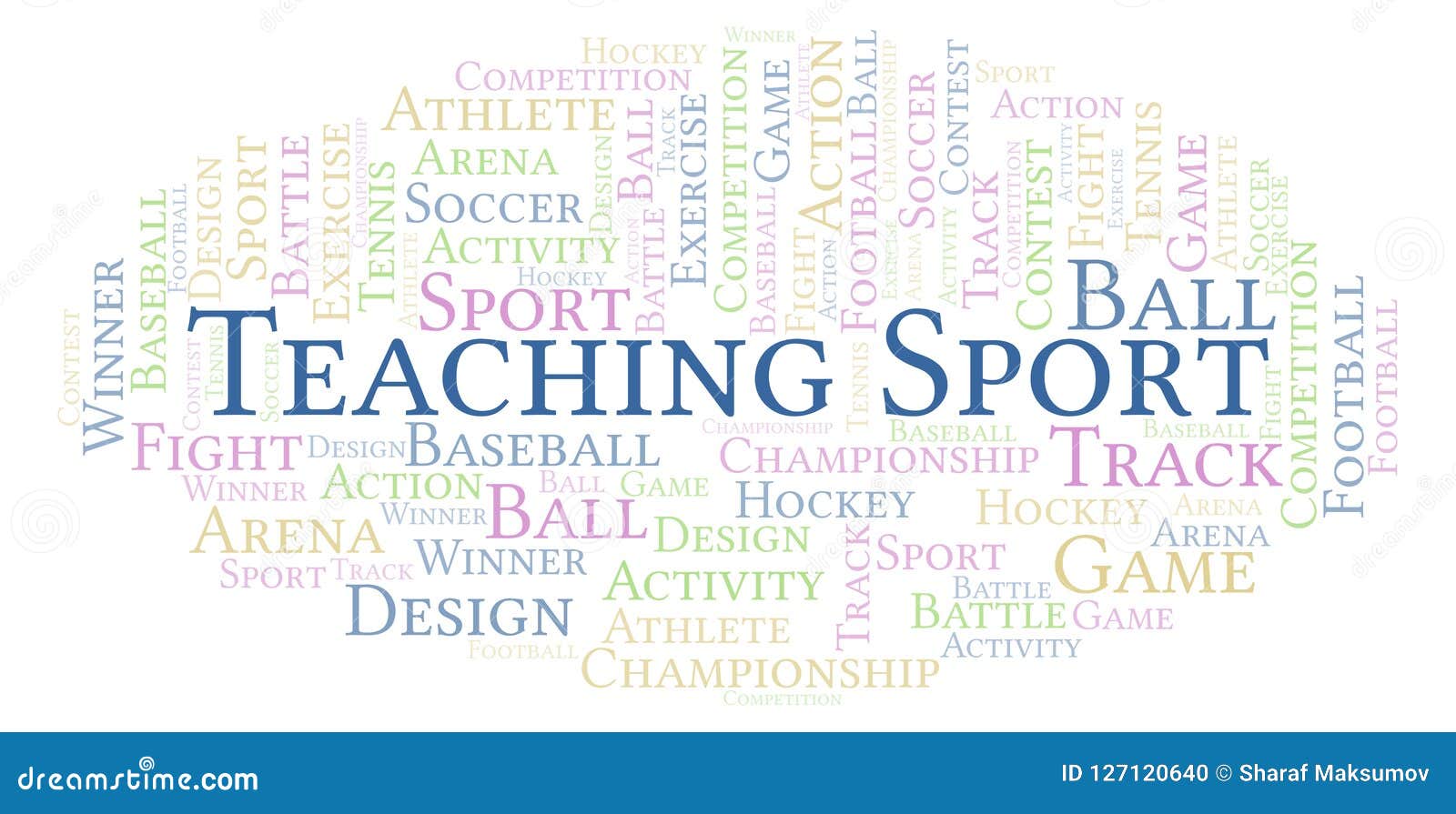 Teaching Sport word cloud. stock illustration. Illustration of battle ...