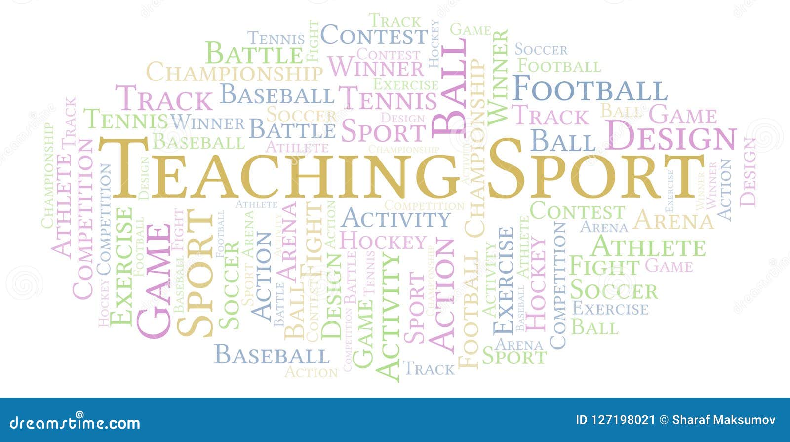 Teaching Sport word cloud. stock illustration. Illustration of soccer ...