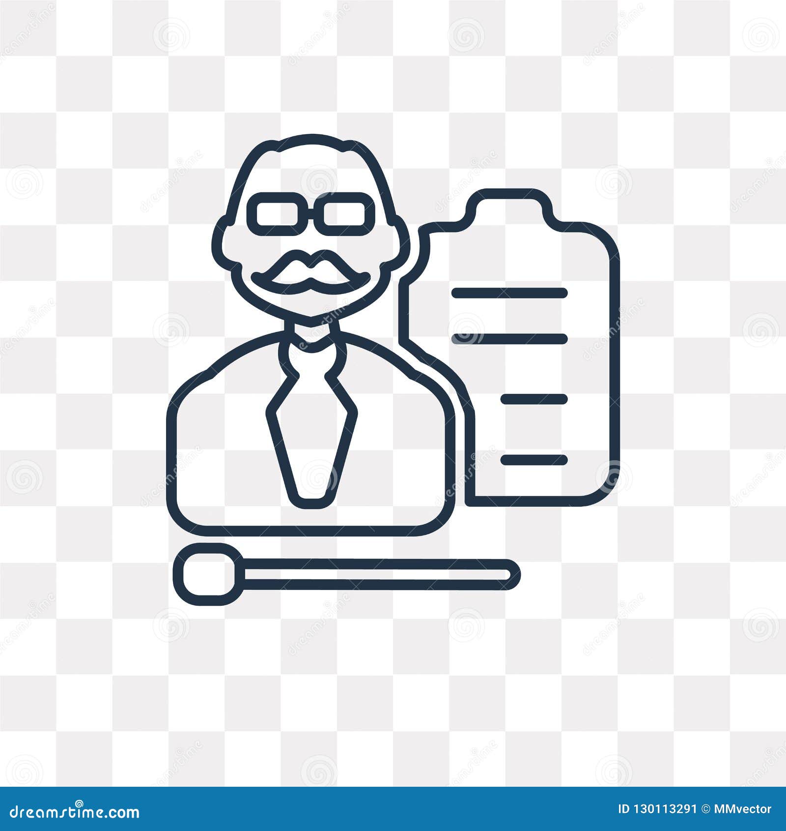 Teaching Vector Icon Isolated On Transparent Background, Linear ...