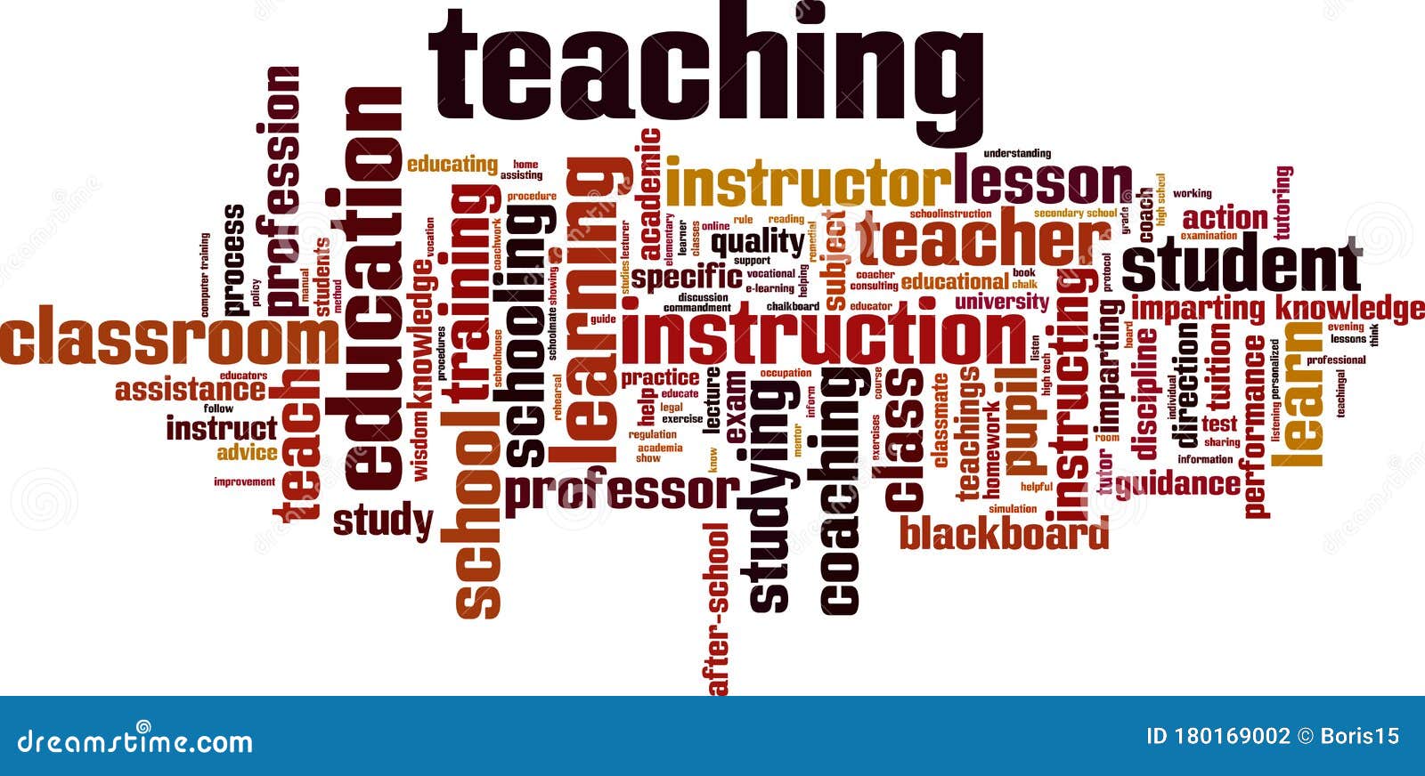 Teaching word cloud stock vector. Illustration of pupil - 180169002