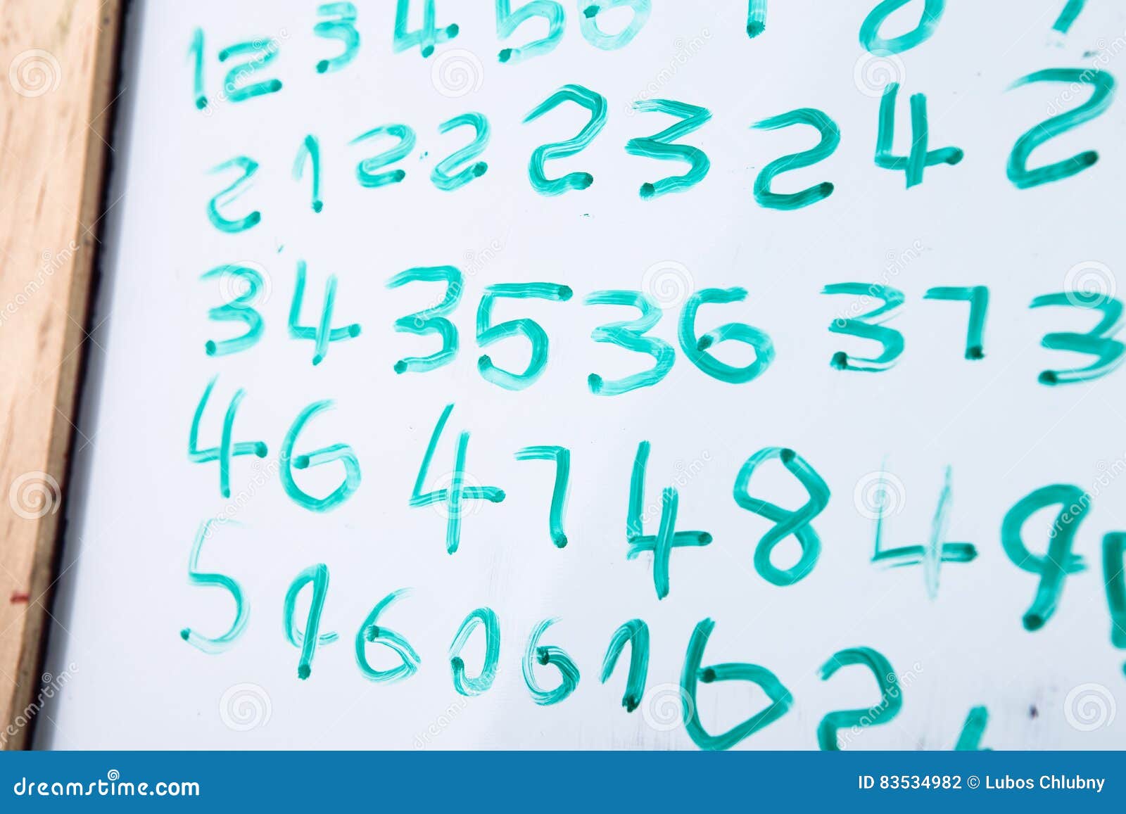 Teaching Writing Number on Children`s Board Stock Photo - Image of kids ...