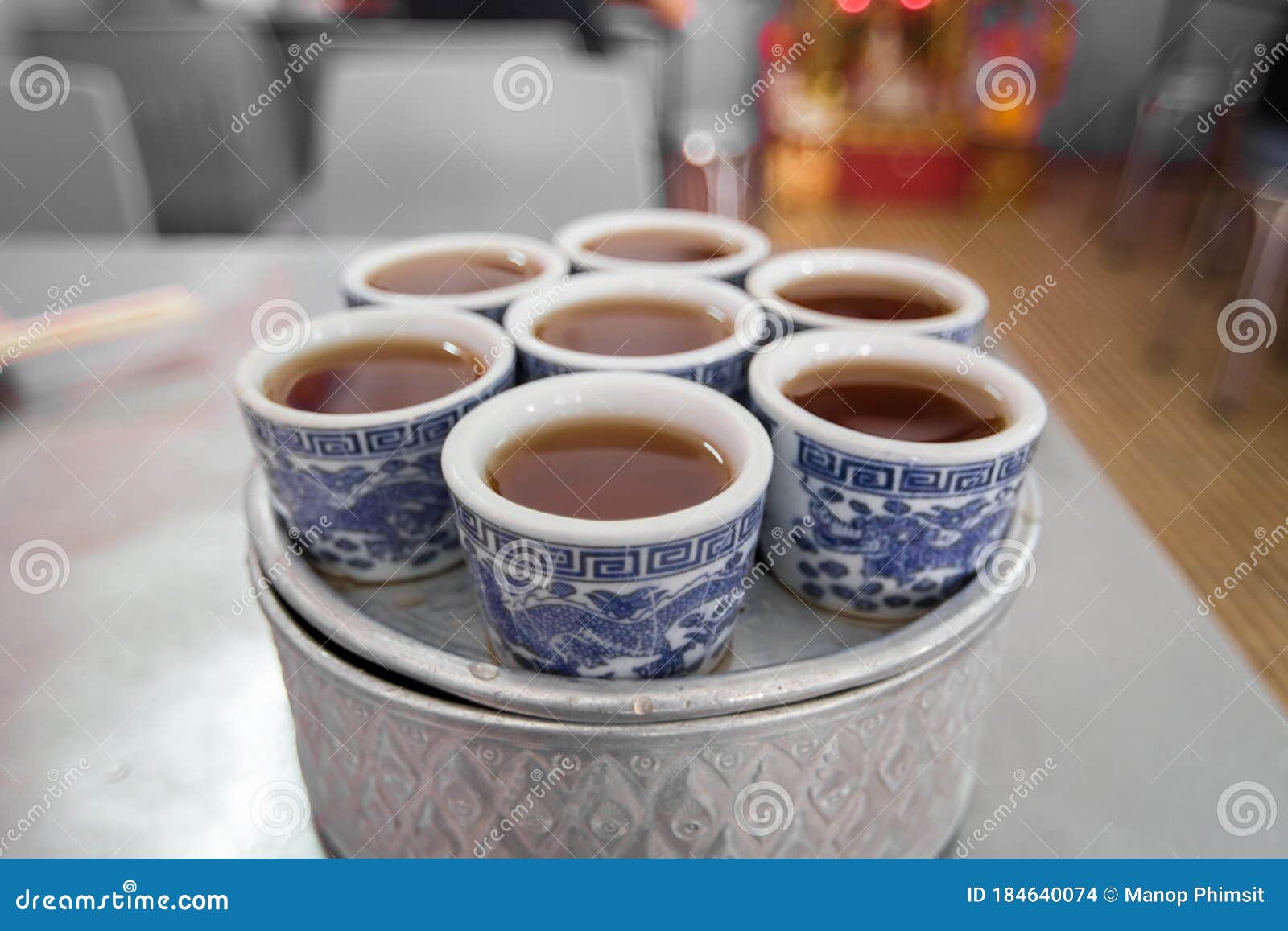 Tea Cup in Chinese Resturant Stock Photo - Image of background, travel ...
