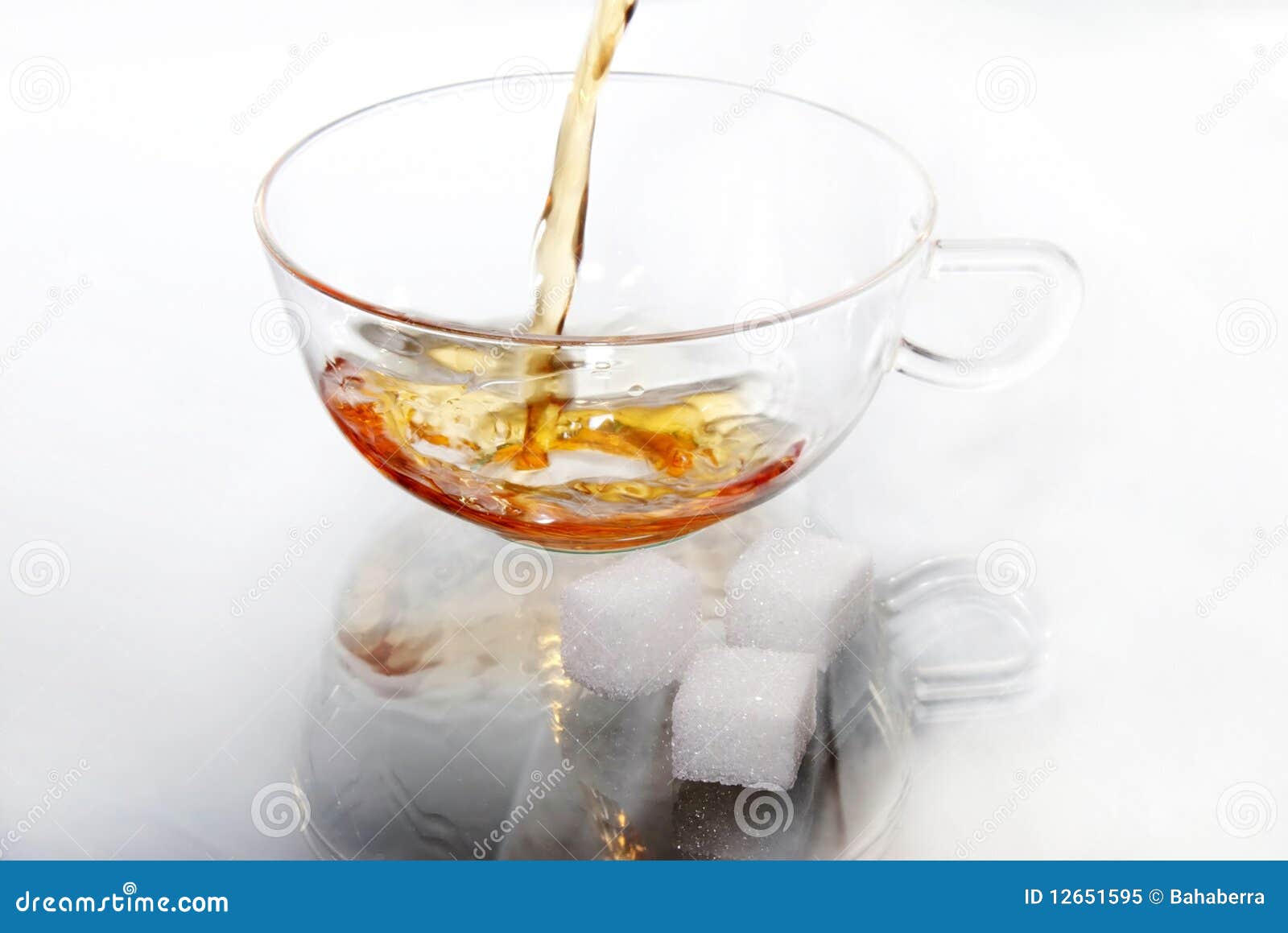 Teacup of glass with tea stock image. Image of pour, cautious - 12651595