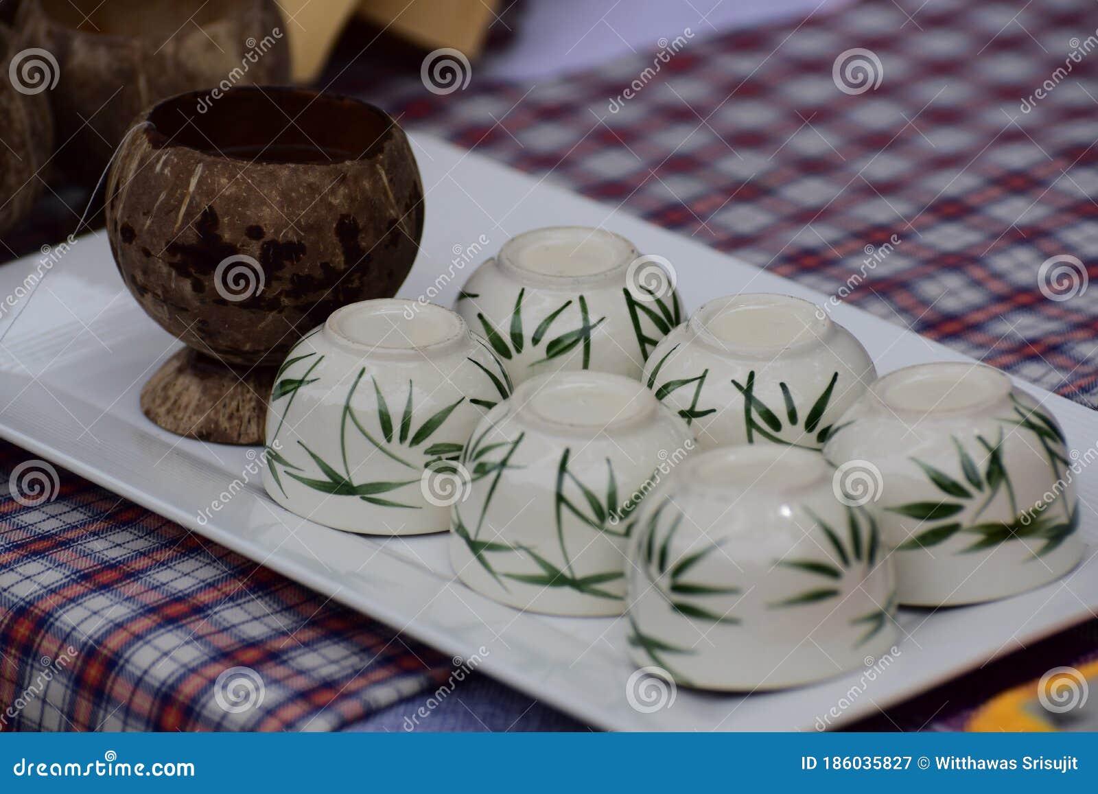 The Teacup is Made of Ceramic and Made from Coconut Shell Stock Image ...
