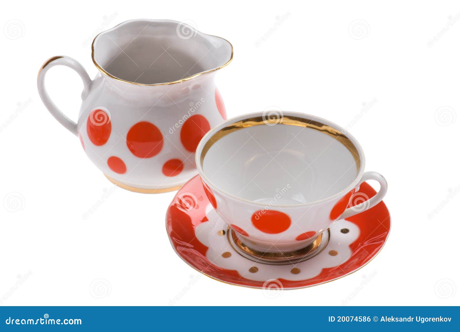 Teacup with Milk Jug Close Up Stock Photo - Image of milk, break: 20074586