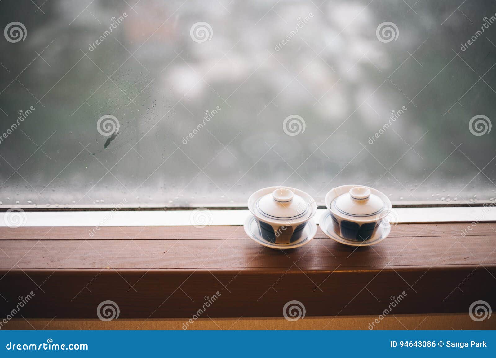 Window and Tea Cup at Rainy Day in Taiwan Stock Photo - Image of steam ...