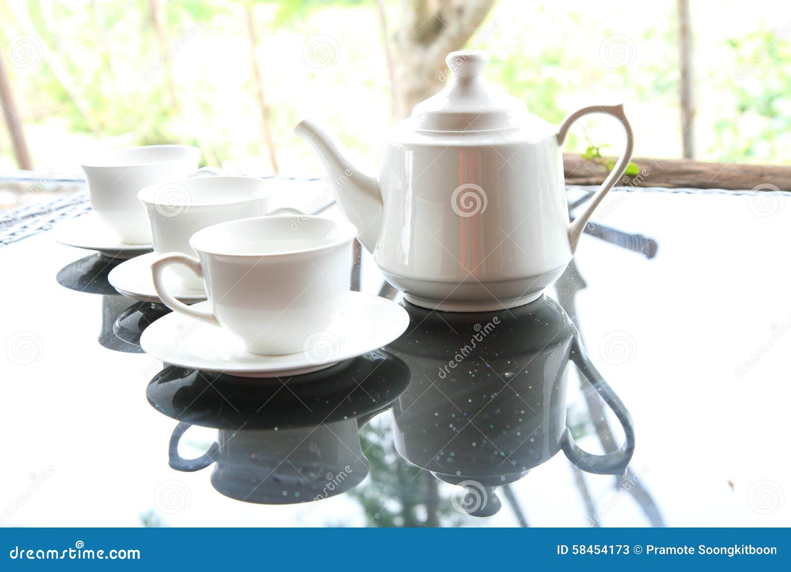 Teacup set stock image. Image of white, background, breakfast - 58454173
