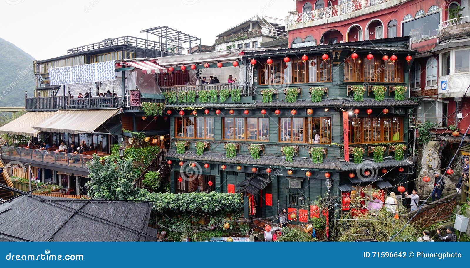 Jiufen, Taiwan - July 6, 2015: View Of Jiufen Old Town Village, Also ...