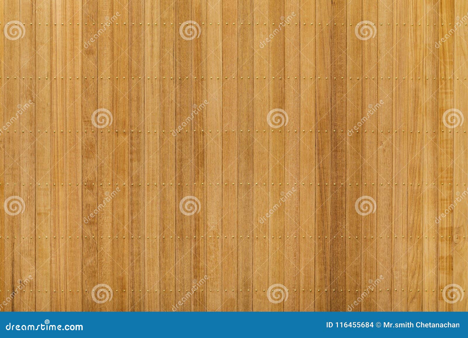 Teak Wood Panel with Brass Nail Stock Photo - Image of wood, background ...