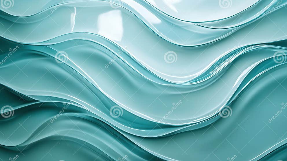 Vibrant Teal Abstract Glass Texture Pattern on a Smooth Surface Stock Illustration ...