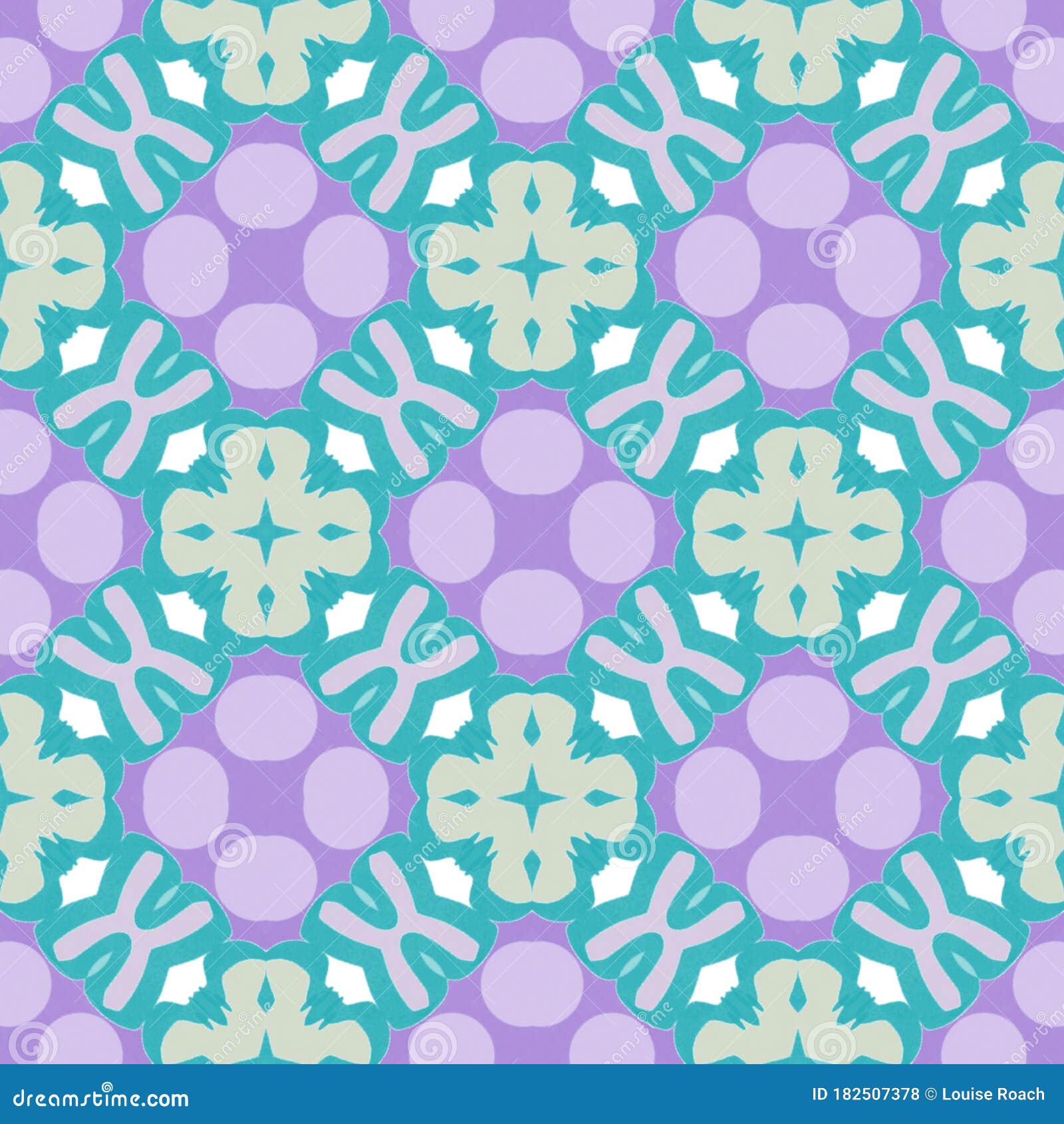 Teal Ad Purple Repeat Surface Pattern Tile Stock Illustration ...