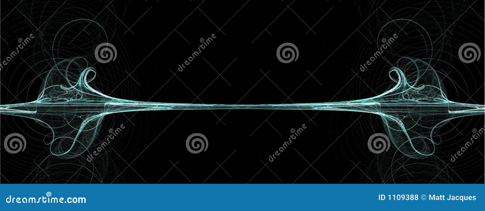Teal Blue Wave Swirl Border Stock Illustration - Illustration of circle ...
