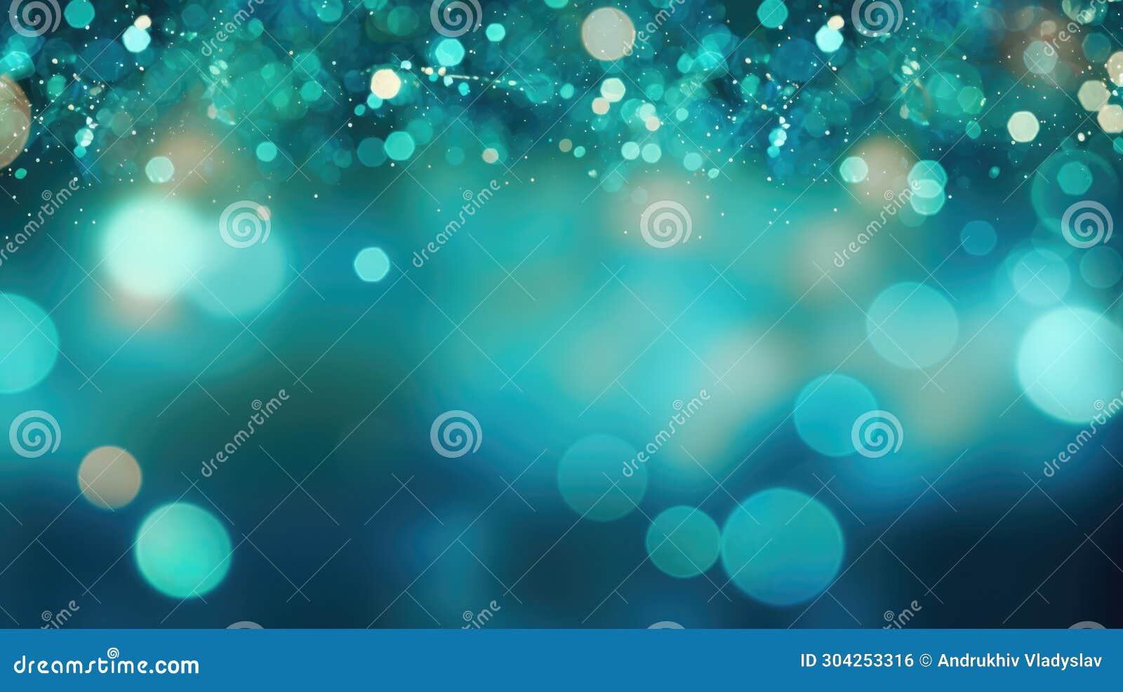 Teal Bokeh Background, Abstract Illustration Stock Illustration ...