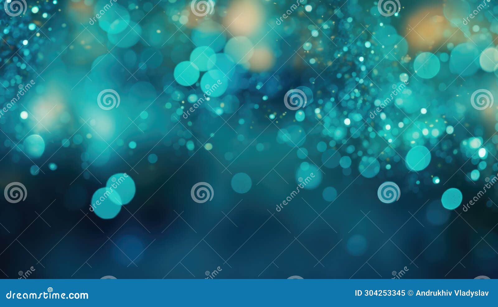 Teal Bokeh Background, Abstract Illustration Stock Illustration ...