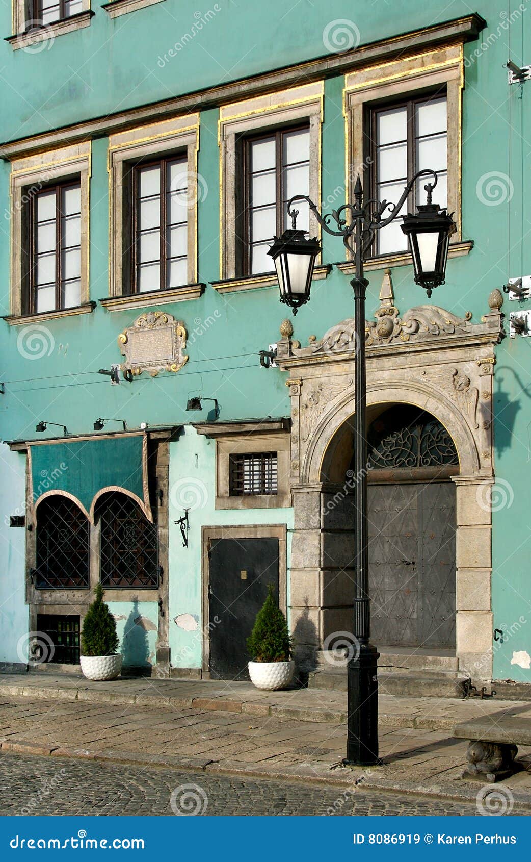 Teal Building in Warsaw stock image. Image of turquoise - 8086919
