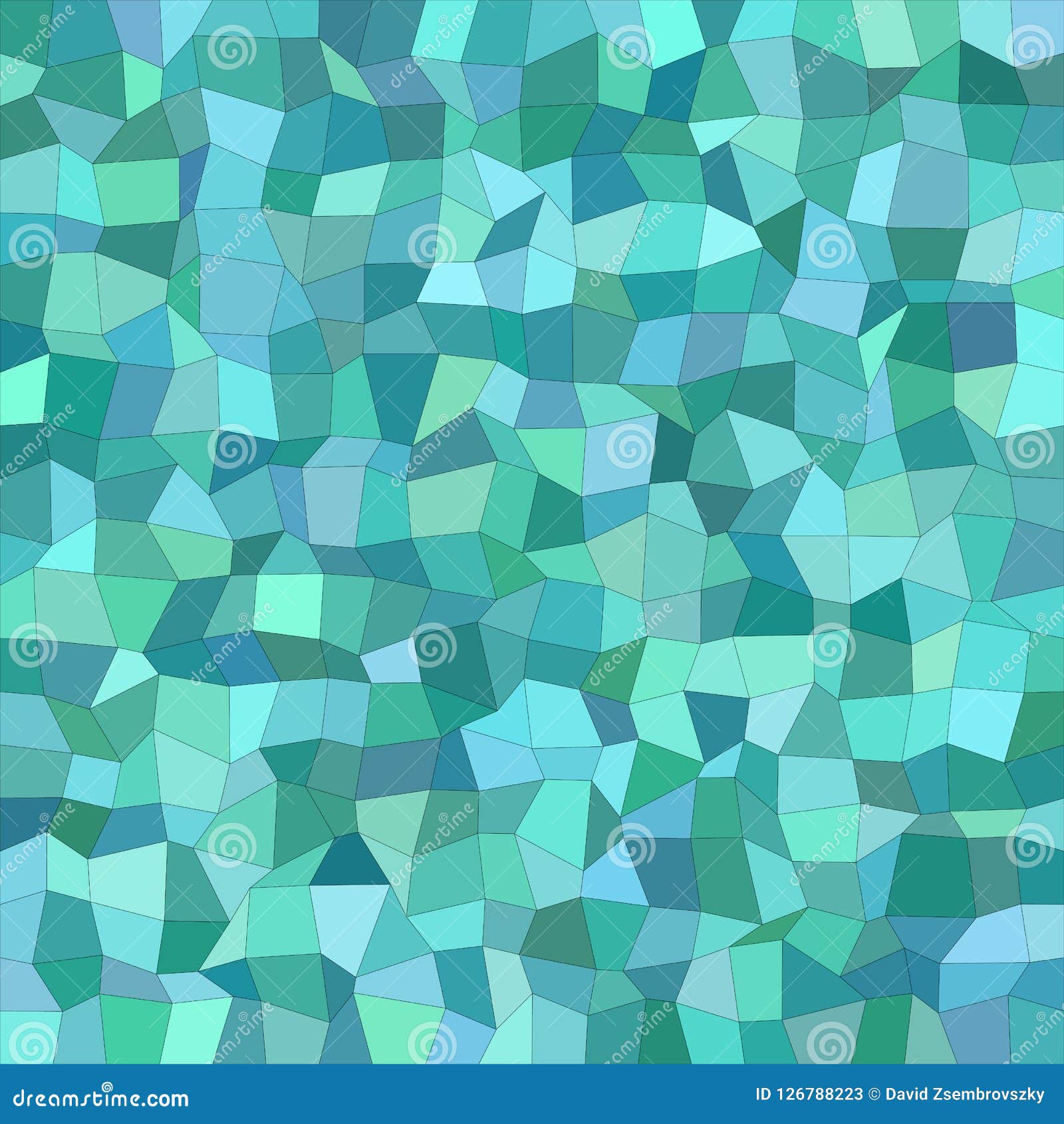 Teal Color Irregular Rectangle Mosaic Background Stock Vector ...