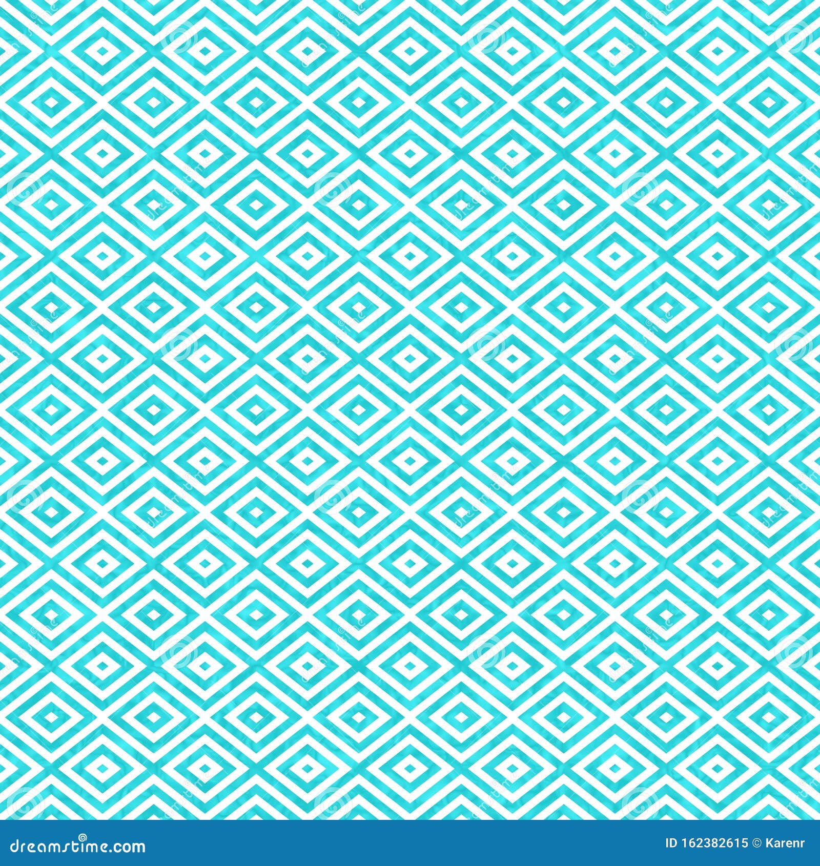 Teal Concentric Diamonds Abstract Geometric Seamless Textured Pattern ...