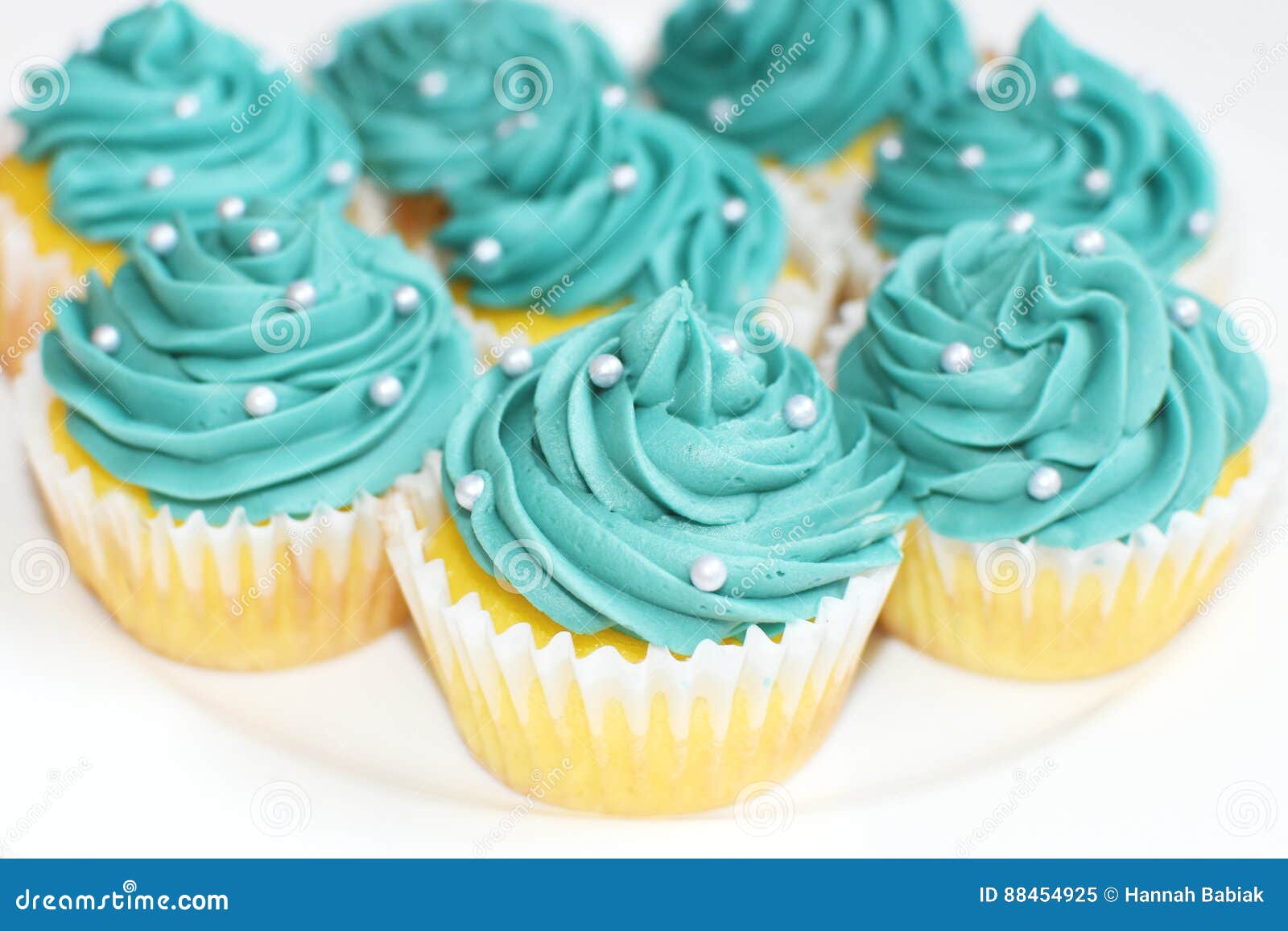 Teal Cupcakes stock image. Image of candy, balls, white - 88454925