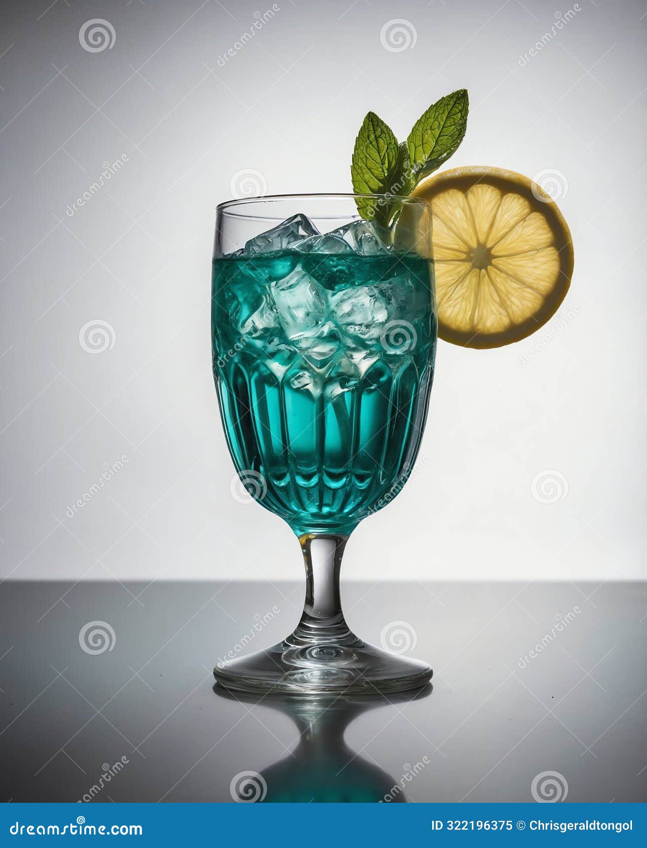 Teal Drink on Glass on Plain White Ai Generated Stock Illustration ...
