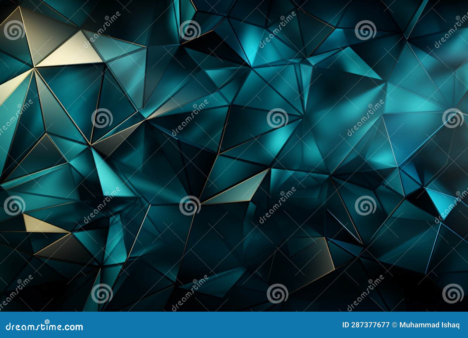 Teal Geometry, Abstract Vector Background Adorned with Intriguing ...