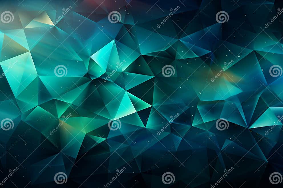 Teal Geometry, Abstract Vector Background Adorned with Intriguing ...