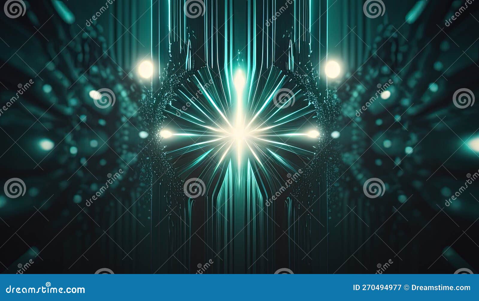 Teal Light Illuminates Abstract Backdrop, Radiating Tranquility and ...