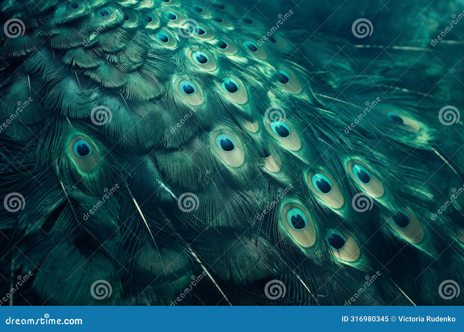 Teal Peacock Feathers Texture Stock Image - Image of decorative ...