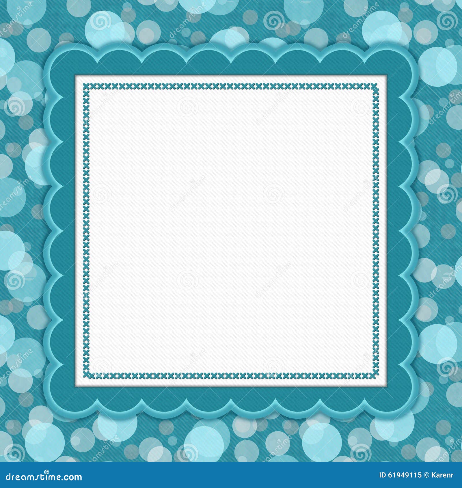 Teal Polka Dot Frame Background Stock Illustration - Illustration of ...