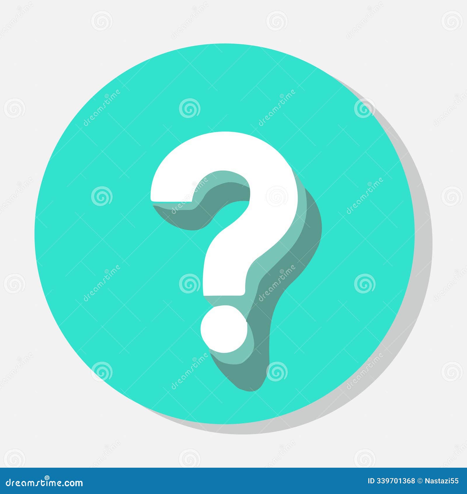 Teal Question Mark Icon stock illustration. Illustration of doubt ...
