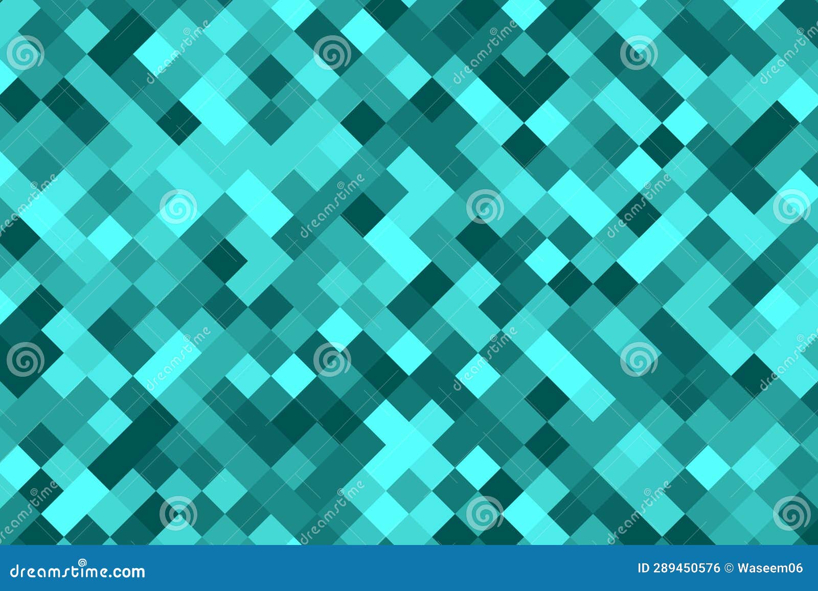 Teal Quilt Squares Pixelated Pattern Background Vector Art Stock Vector ...