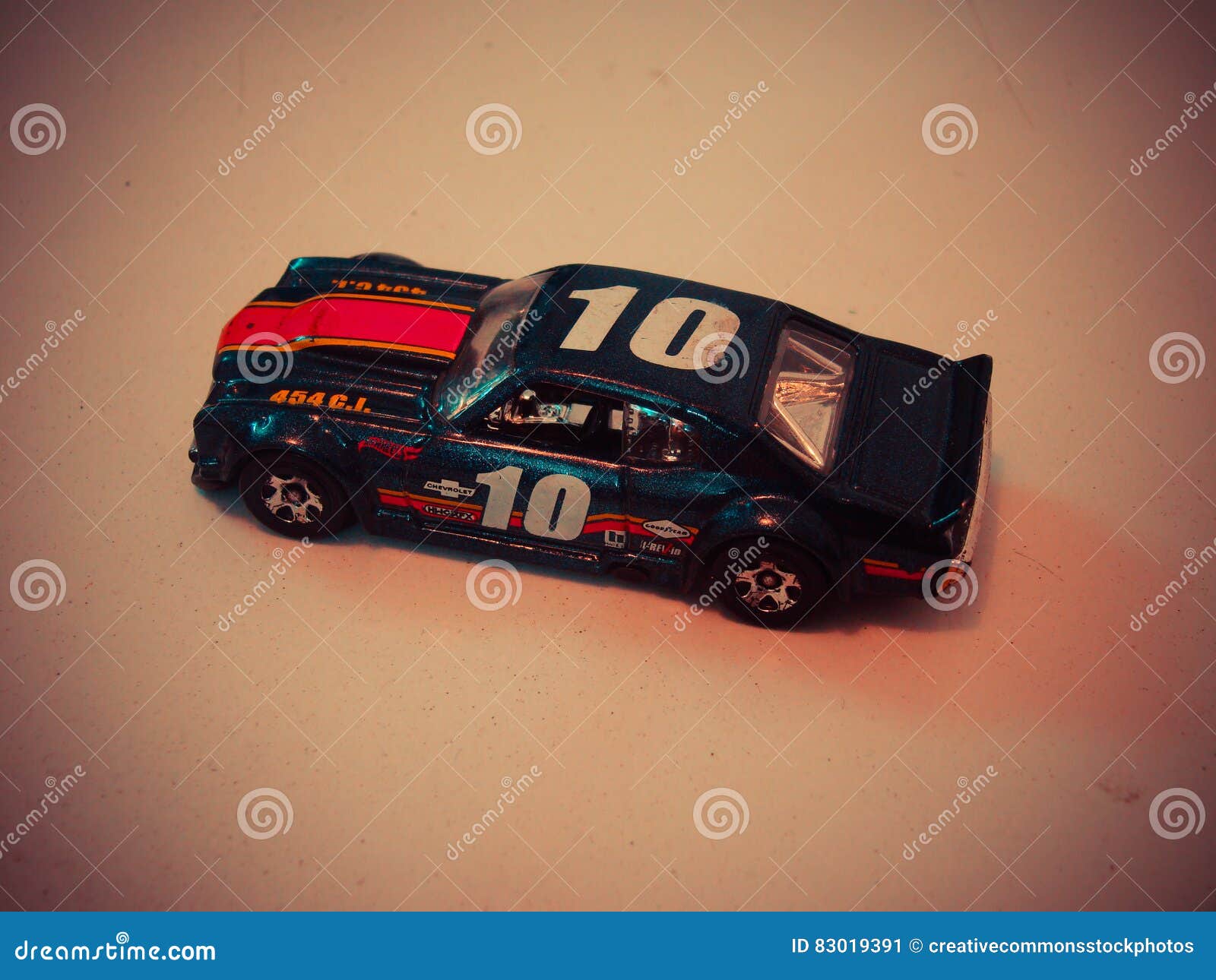 Teal Red And White Die Cast Model Of Racing Car Picture. Image: 83019391