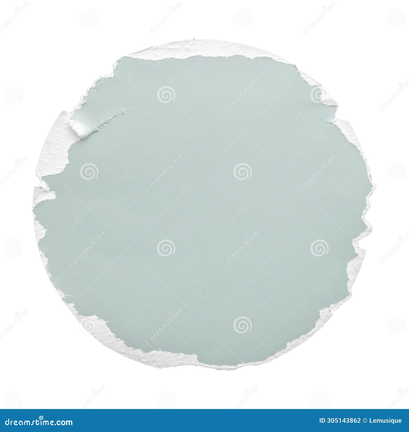 A Teal Round Sheet of Paper with Roughly Torn Edges Stock Photo - Image ...