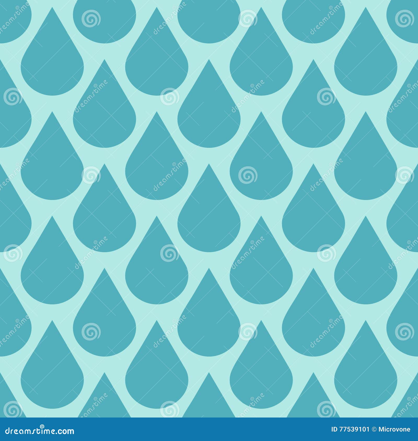 Teal Vector Water Drops Seamless Background Stock Vector - Illustration ...