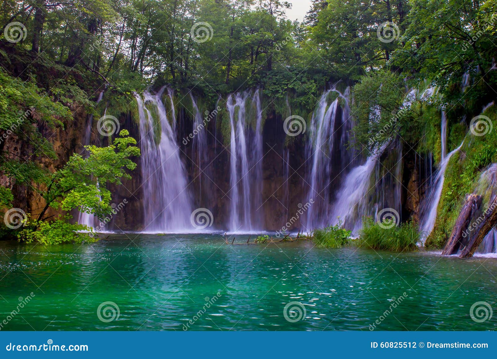 Teal Waterfall stock photo. Image of beautiful, blue - 60825512