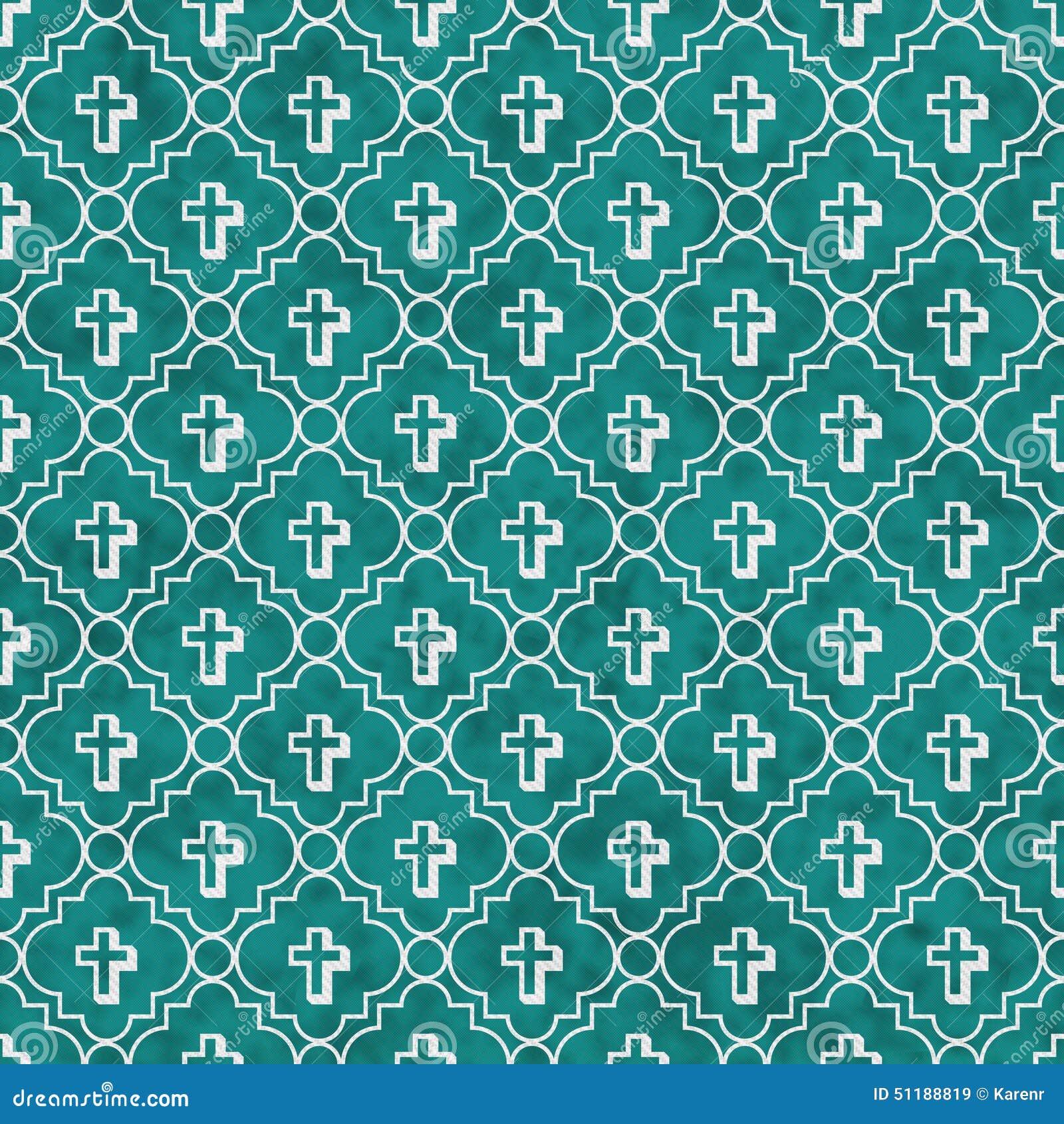 Teal and White Cross Symbol Tile Pattern Repeat Background Stock ...