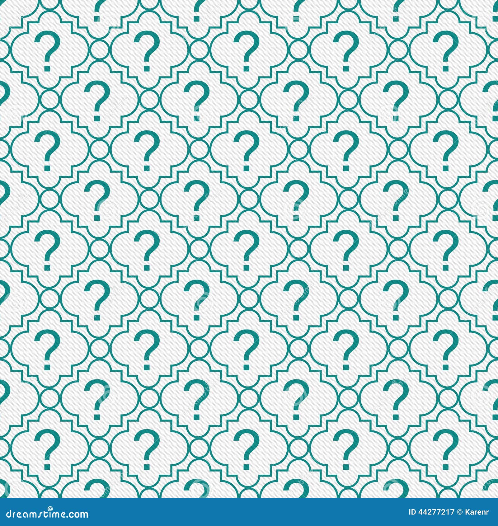 Teal and White Question Mark Symbol Pattern Repeat Background Stock ...