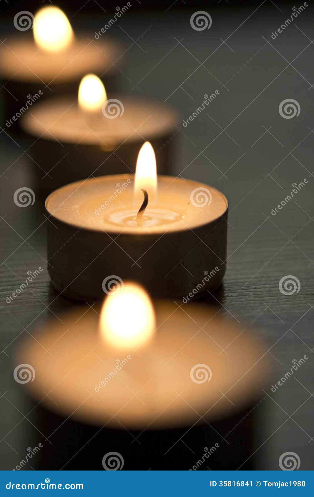 Tealights stock image. Image of decoration, candlelight - 35816841